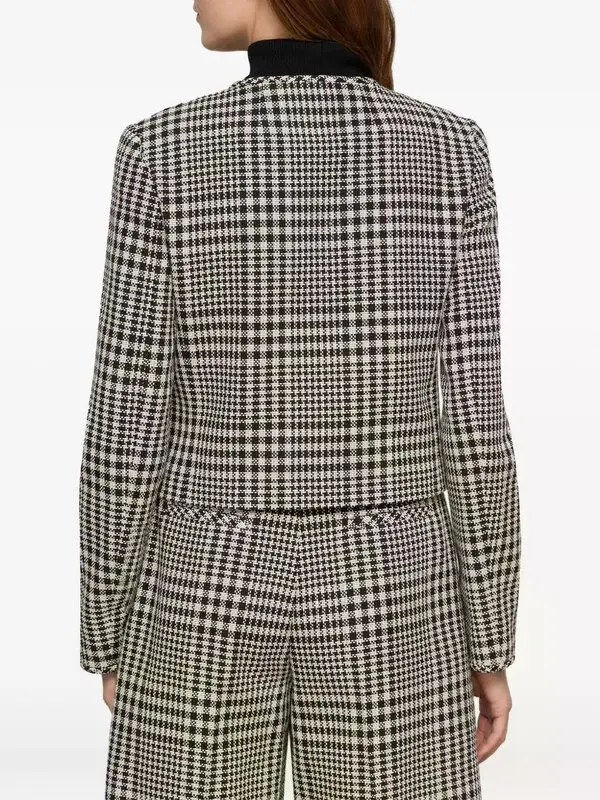 Lafayette 148 New York Plaid Cropped Jacket