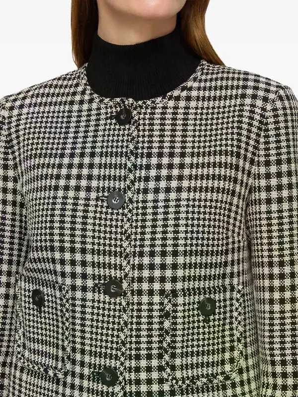 Lafayette 148 New York Plaid Cropped Jacket