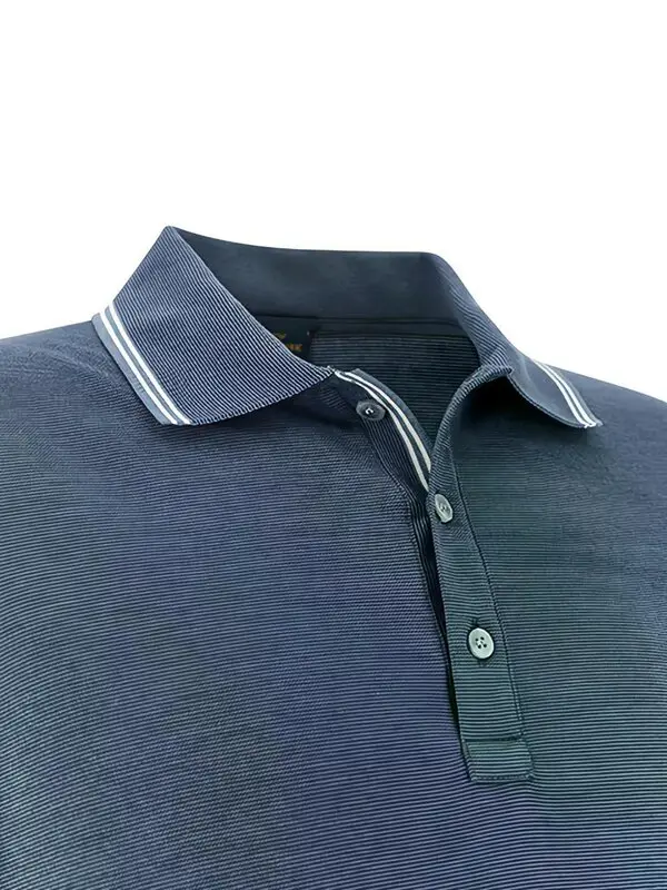 Paul & Shark Striped-trim Polo Shirt - Blue