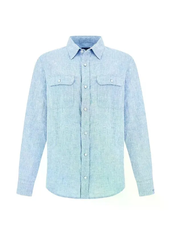 Paul & Shark Pocket Linen Shirt - Blue