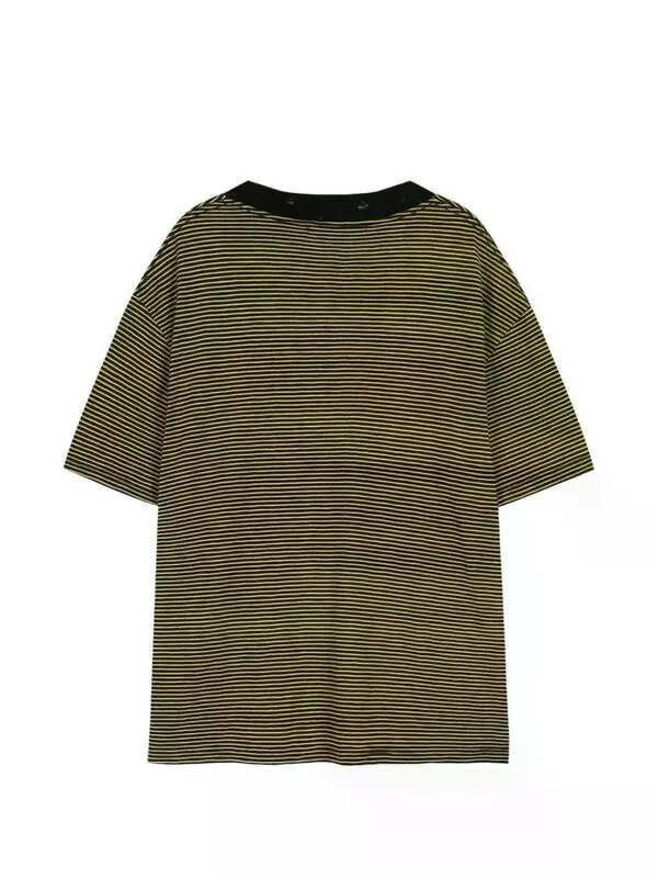 Andersson Bell Striped Heart-embroidered T-shirt