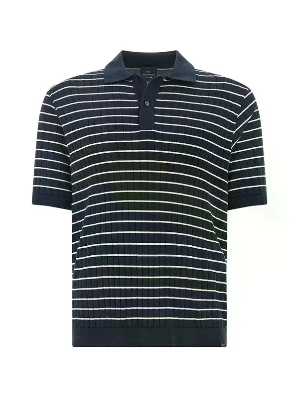 Paul & Shark Striped-pattern Polo Shirt - Blue