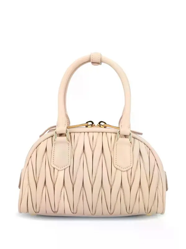 Miu Miu Arcadie Quilted Leather Tote - Pink
