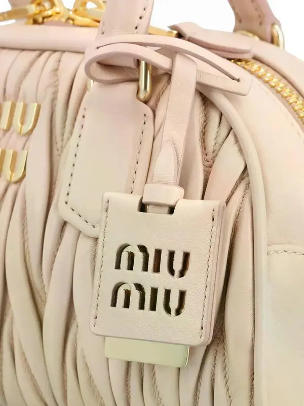 Miu Miu Arcadie Quilted Leather Tote - Pink
