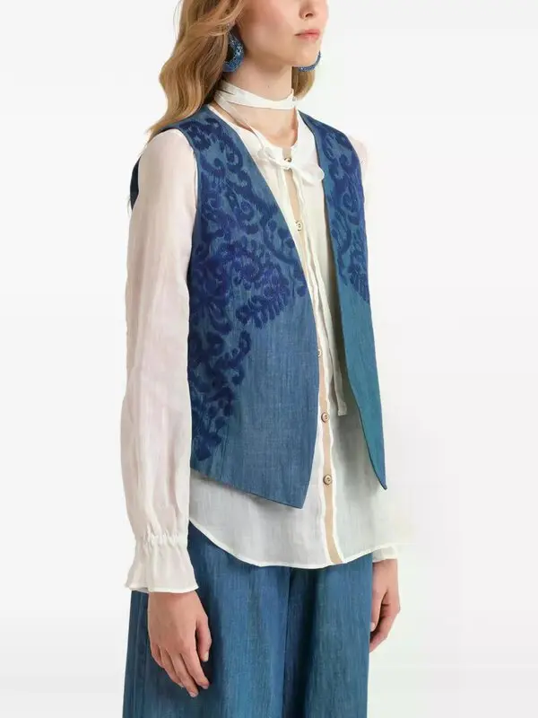 Malìparmi Ikat Embroidered Vest
