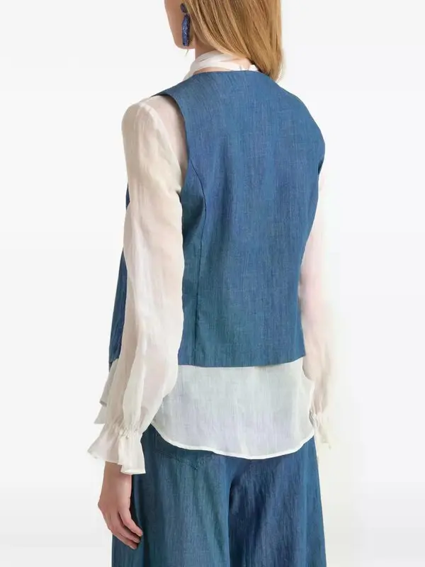 Malìparmi Ikat Embroidered Vest