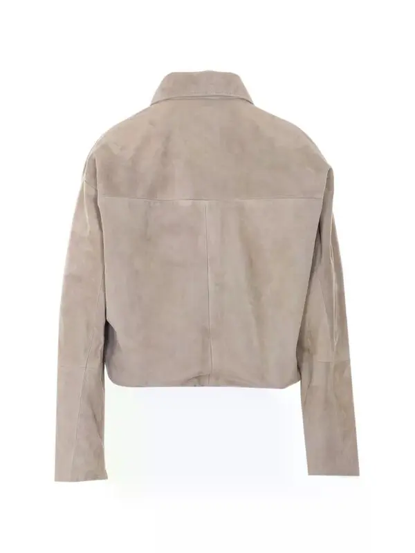 ARMA Loua Suede Bomber Jacket - Neutrals