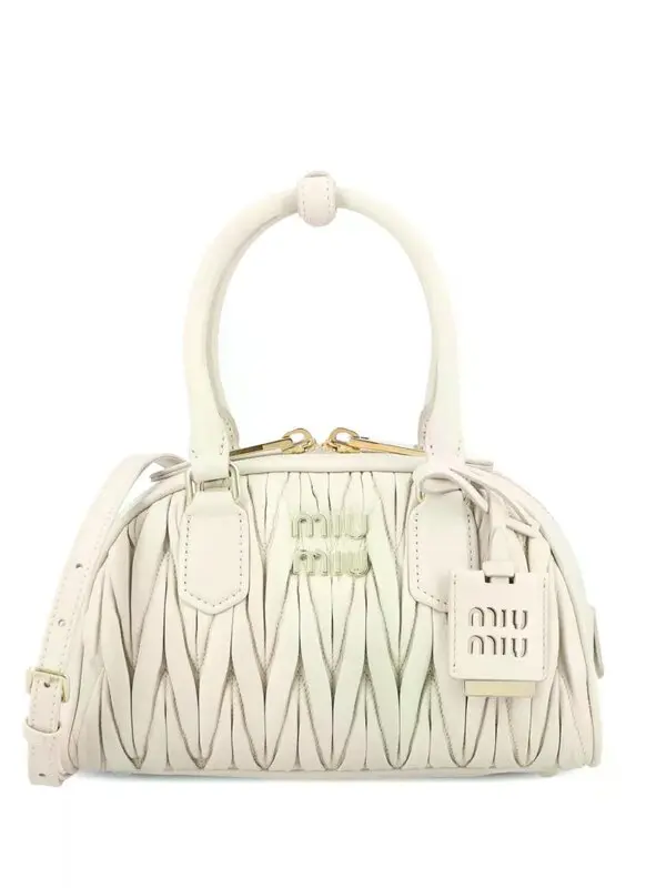 Miu Miu Matelassé Arcadie Bag - White