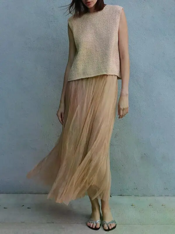 Louiza Babouryan Sleeveless Tie Detail Top
