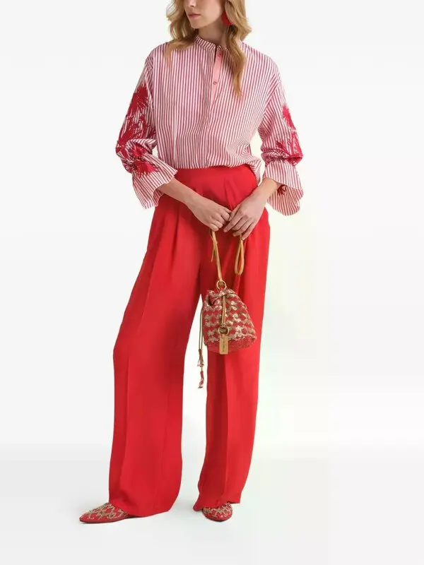 Malìparmi Striped Embroidered Shirt