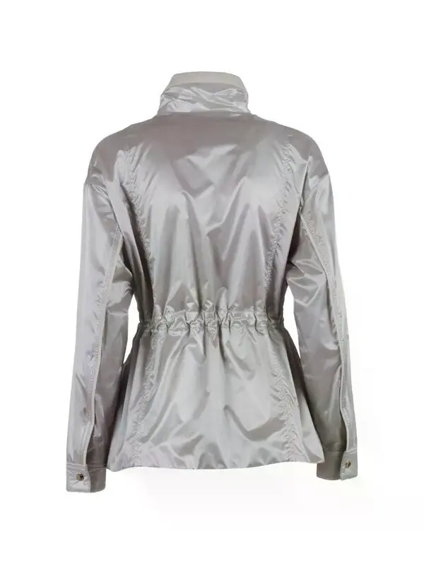 MOORER Zipped Jacket With Drawstring Waist - Grey