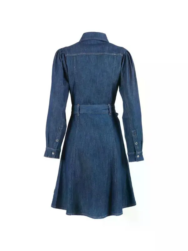 7 For All Mankind Puff-sleeve Midi Dress