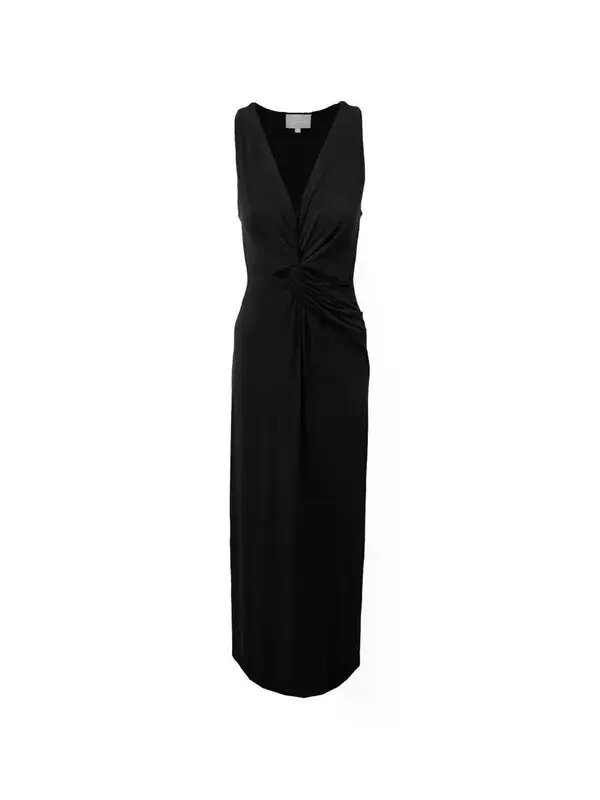 PINK FILOSOFY Helliianthus Knotted Dress - Black