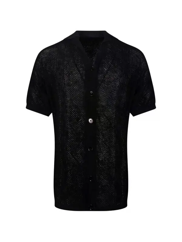 AMARANTO Button Short-sleeve Jumper