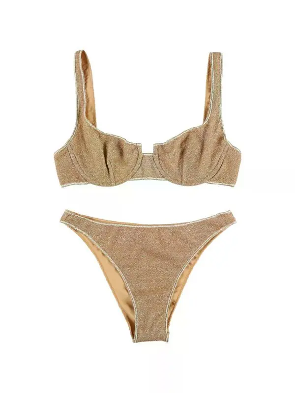 Oseree Lumière Balconette Bikini Set - Gold