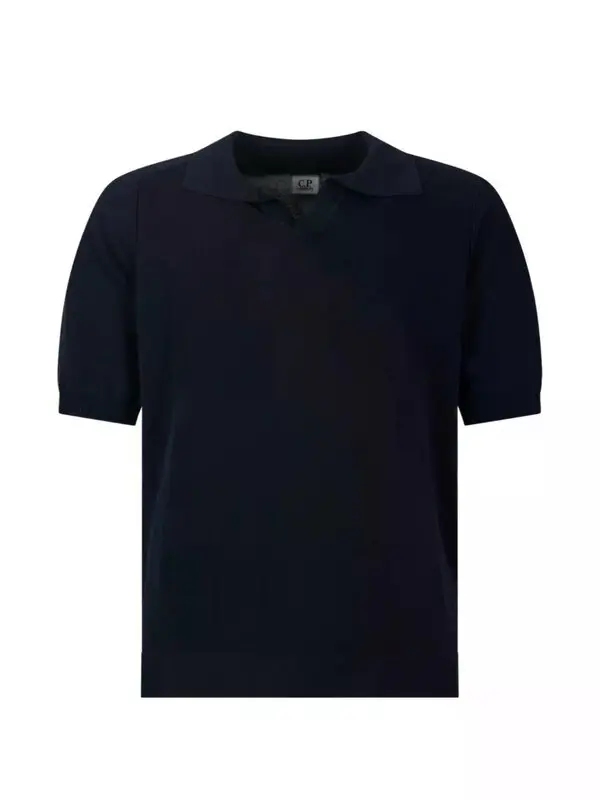 C.P. COMPANY V-neck Short-sleeves Polo Shirt - Blue
