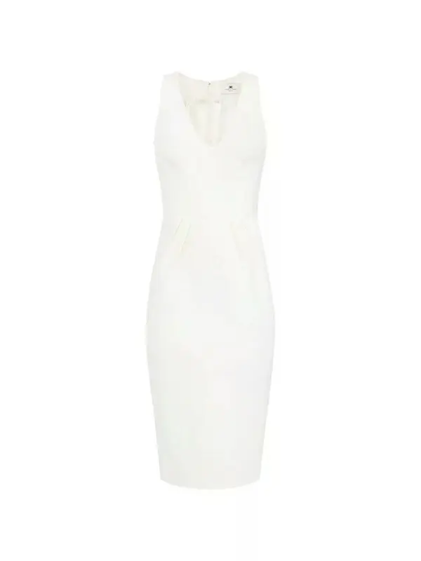 Elisabetta Franchi Sleeveless V-neck Crêpe Dress