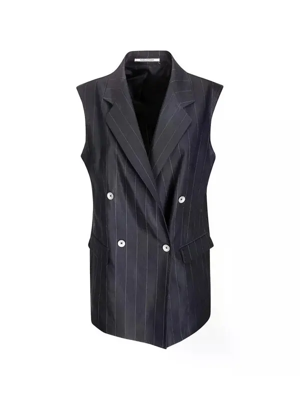 Tagliatore Bernice Pinstriped Waistcoat - Grey