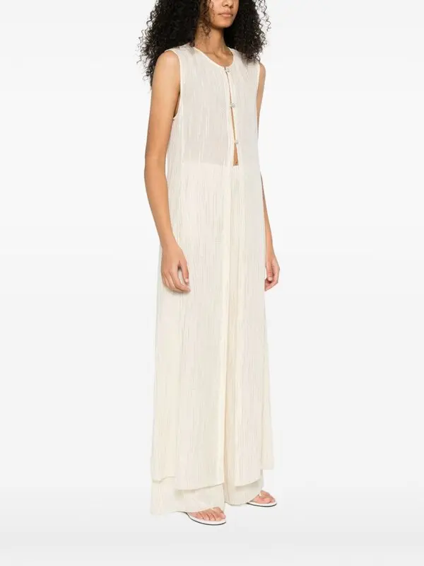 FORTE_FORTE Long Vest - White