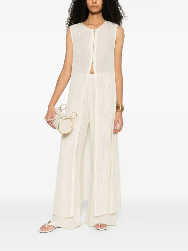 FORTE_FORTE Long Vest - White