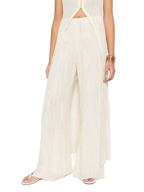 FORTE_FORTE Straight-leg Trousers - White