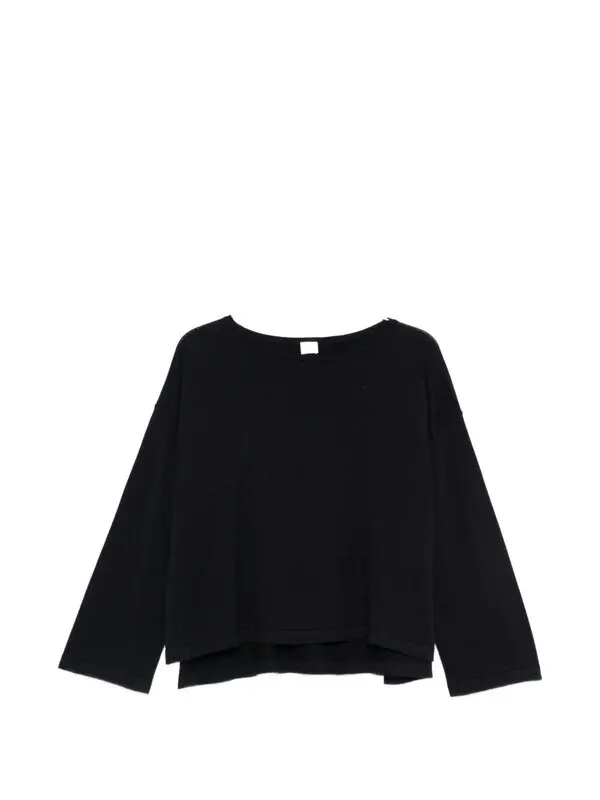CT PLAGE Cotton Crewneck Sweater - Blue