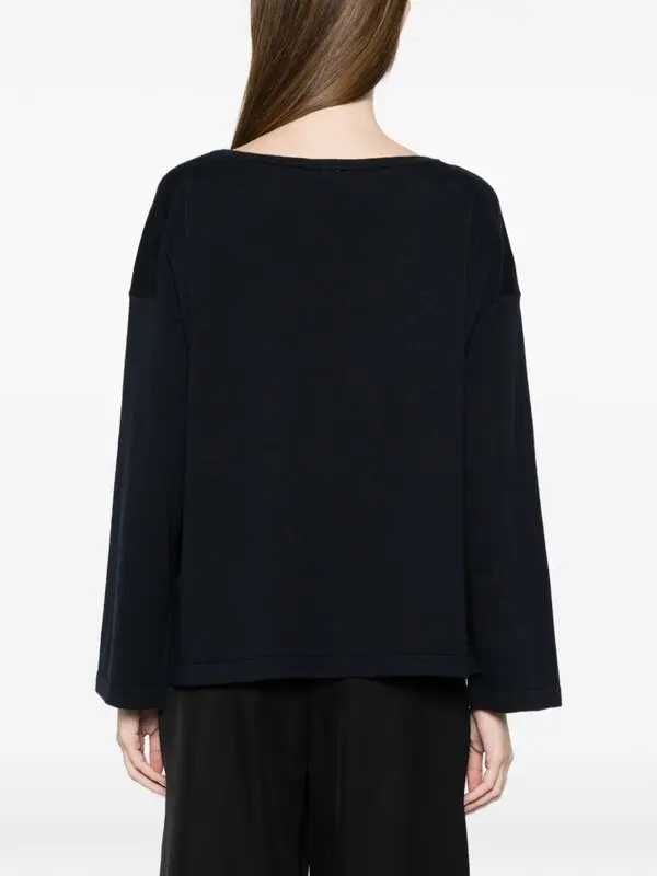 CT PLAGE Cotton Crewneck Sweater - Blue