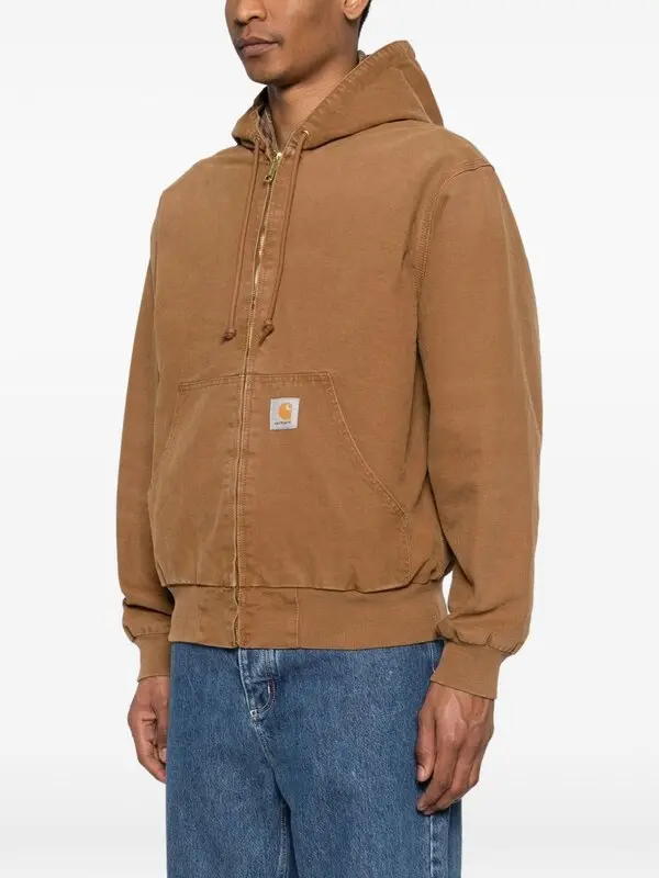 Carhartt Work In Progress Cotton Hooded Jacket - Brown