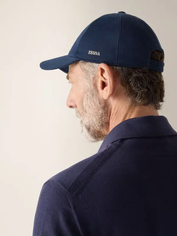 Zegna Hat With Embroidery - Blue