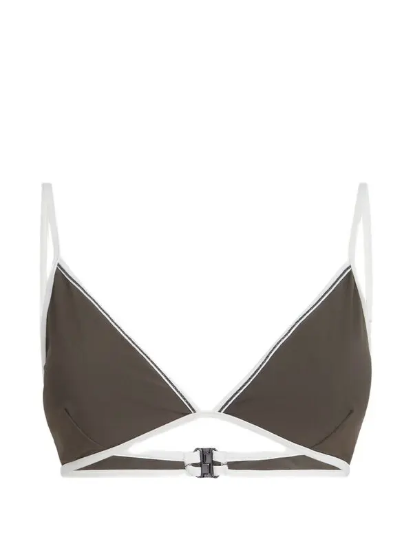 Brunello Cucinelli Triangle Bikini Top - Green