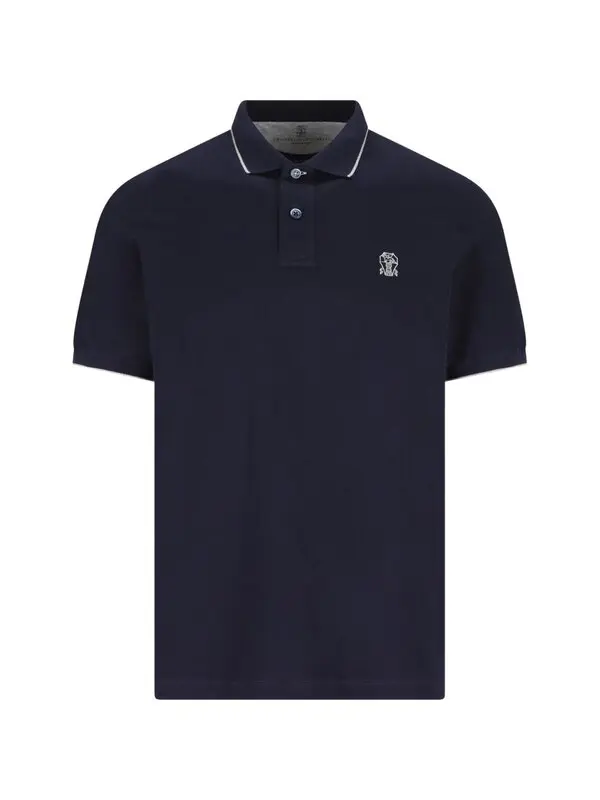 Brunello Cucinelli Logo Cotton Polo Shirt