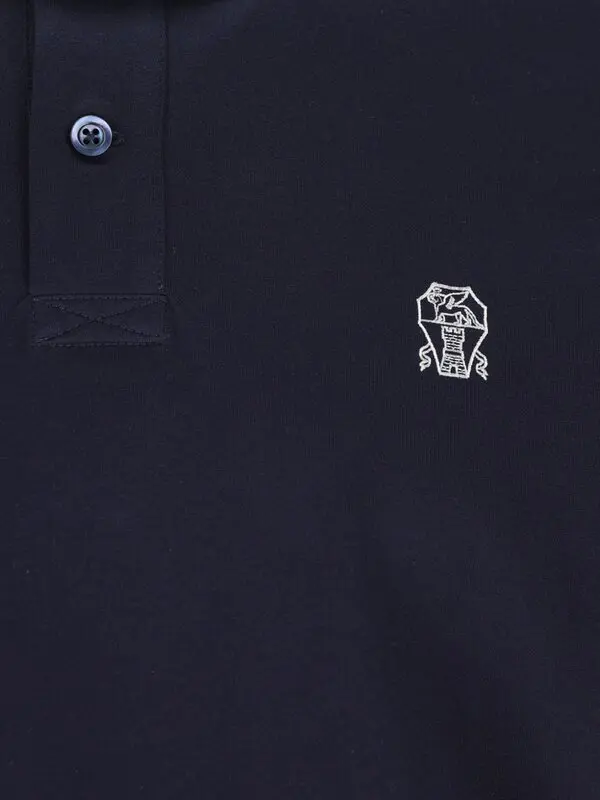 Brunello Cucinelli Logo Cotton Polo Shirt