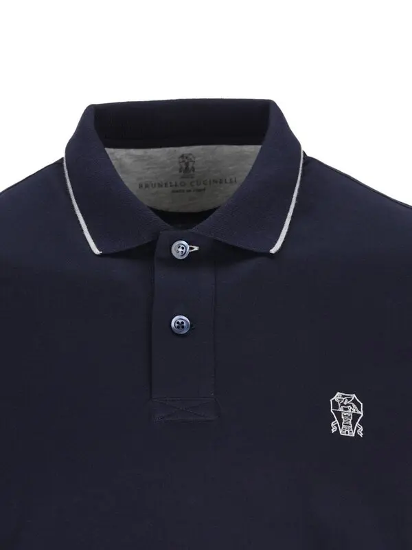 Brunello Cucinelli Logo Cotton Polo Shirt