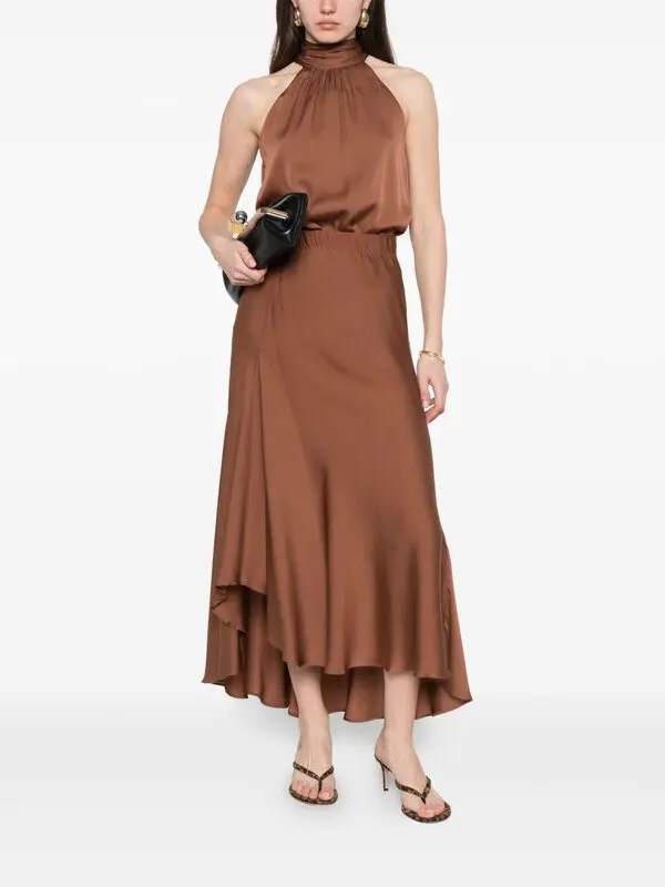 NOUVELLE SILK95FIVE Villette Silk Top - Brown