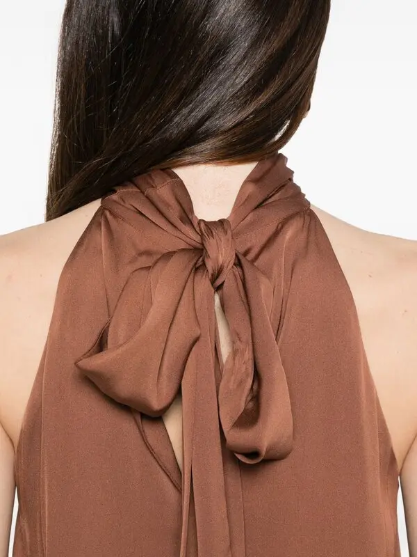 NOUVELLE SILK95FIVE Villette Silk Top - Brown