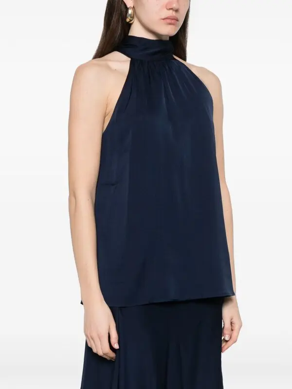 NOUVELLE SILK95FIVE Villette Silk Top - Blue