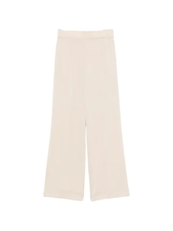 NOUVELLE SILK95FIVE Amalfi Silk Trousers - Beige