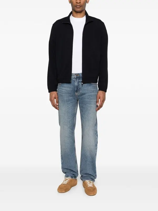 Emporio Armani High-neck Zip Sweatshirt - Blue