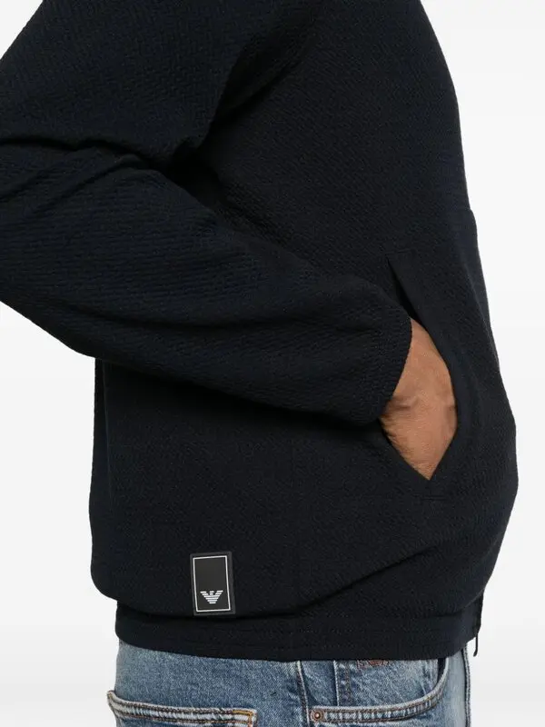 Emporio Armani High-neck Zip Sweatshirt - Blue