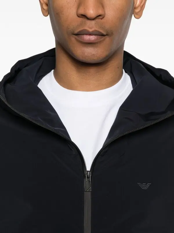 Emporio Armani Hooded Blouson Jacket - Blue