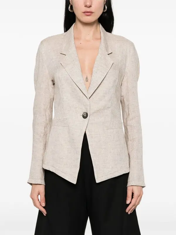 Emporio Armani Linen Single-breasted Jacket