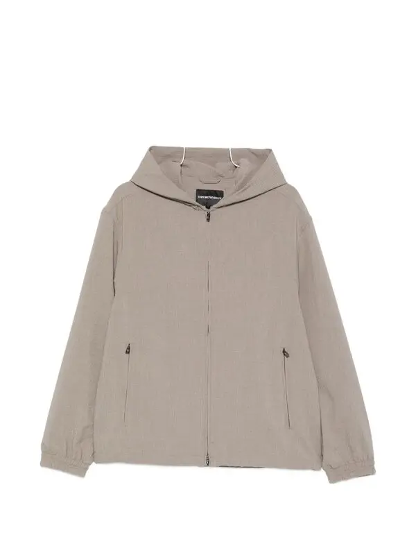 Emporio Armani Hooded Blouson Jacket - Beige