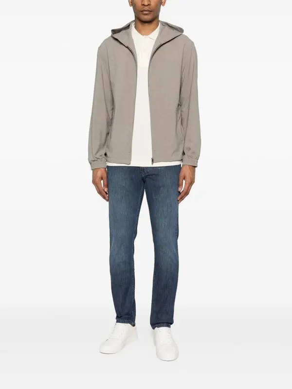 Emporio Armani Hooded Blouson Jacket - Beige