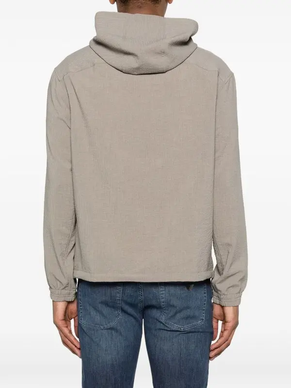 Emporio Armani Hooded Blouson Jacket - Beige