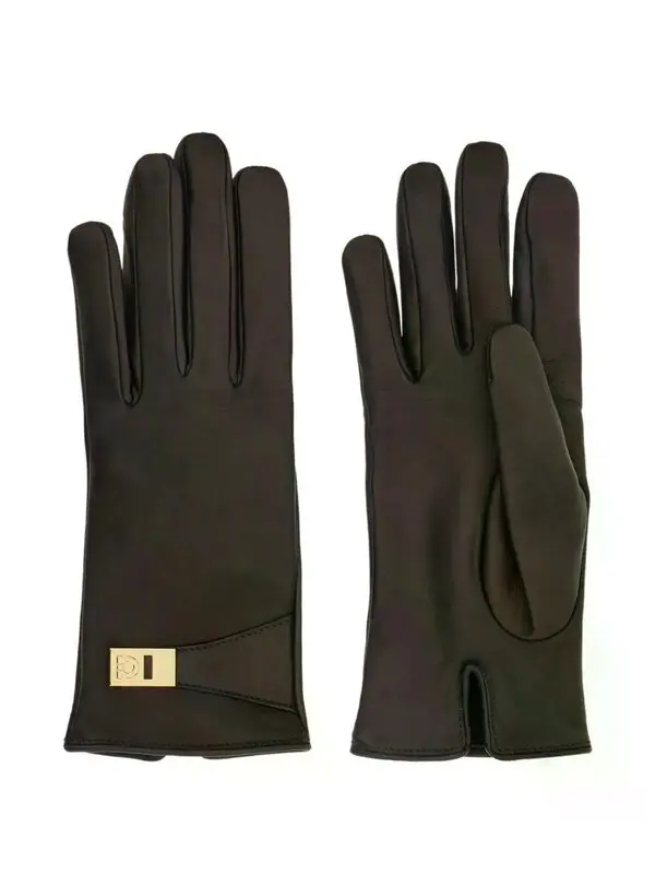 FERRAGAMO Gloves With Buckle - Black