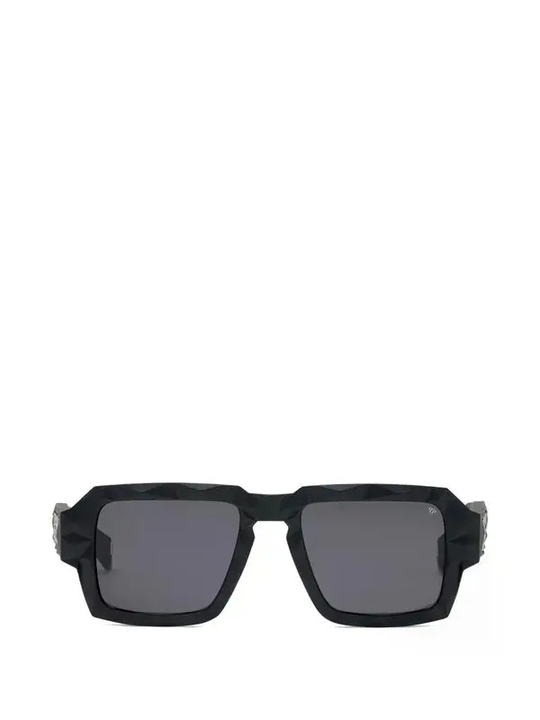 Philipp Plein Matrix Diamond-cut Sunglasses - Black