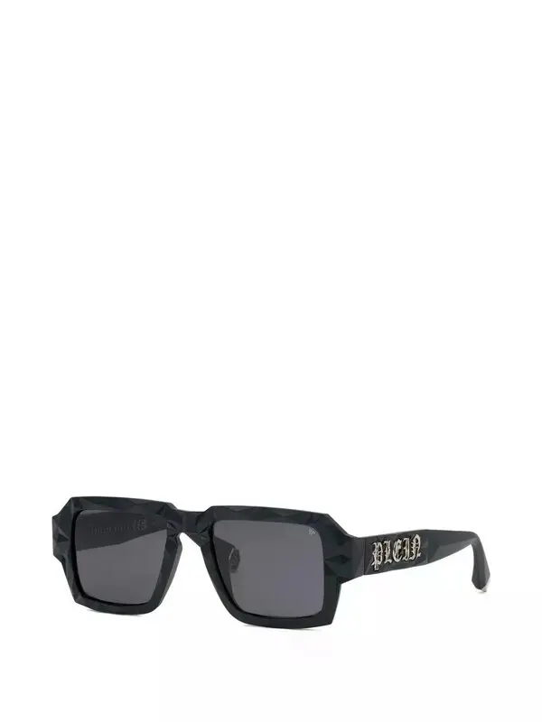 Philipp Plein Matrix Diamond-cut Sunglasses