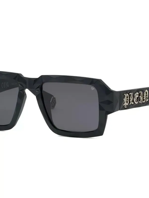 Philipp Plein Matrix Diamond-cut Sunglasses