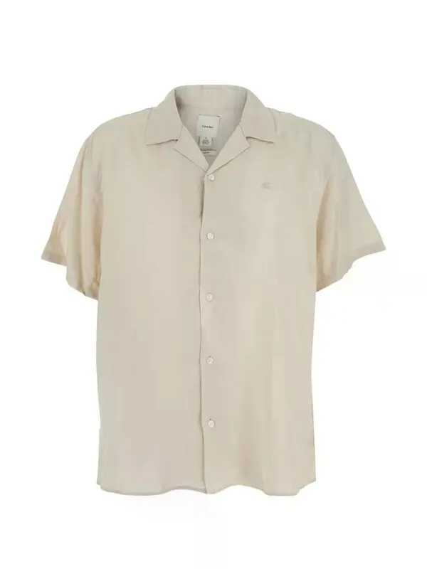 Calvin Klein Button Short-sleeve Shirt - Neutrals
