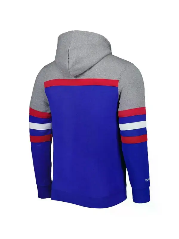 Mitchell & Ness Nfl Giants Striped Hoodie - Blue